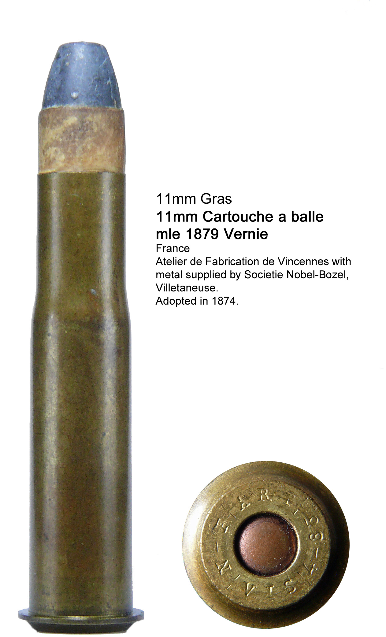(164) 11mm Gras – Military Cartridges