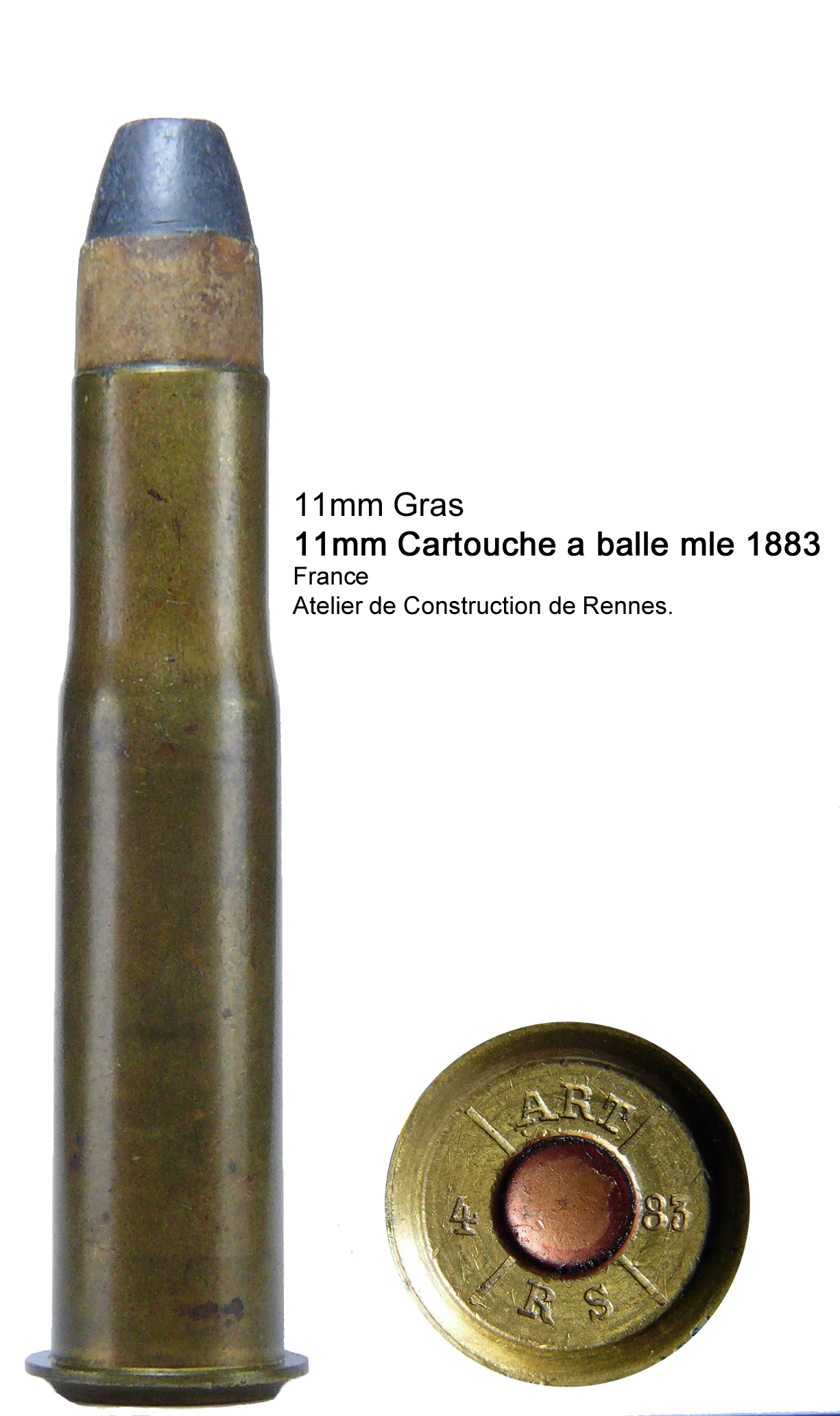 (164) 11mm Gras – Military Cartridges
