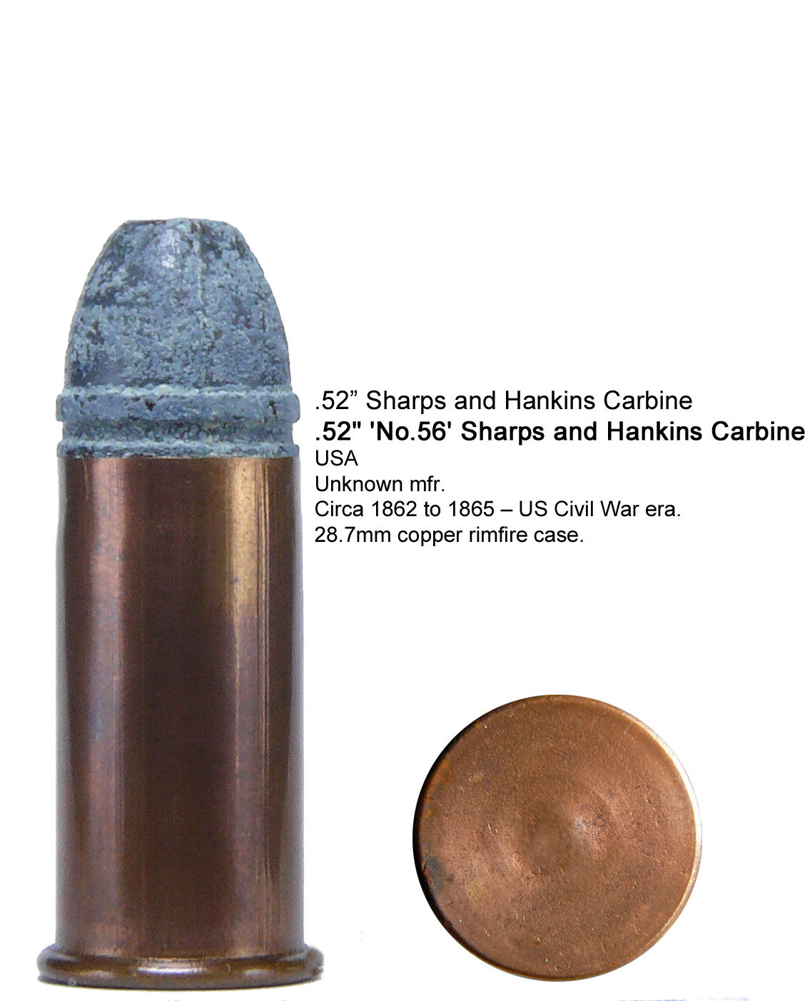.52″ Sharps & Hankins Carbine – Military Cartridges