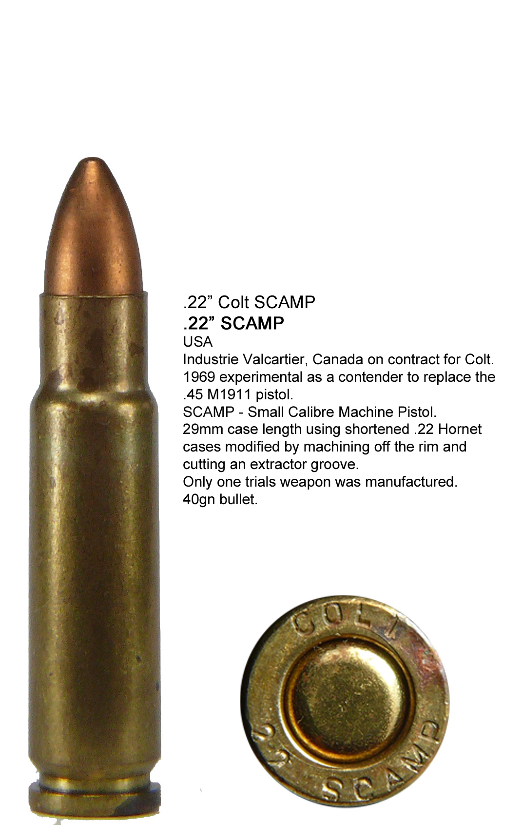 .22″ Colt SCAMP – Military Cartridges