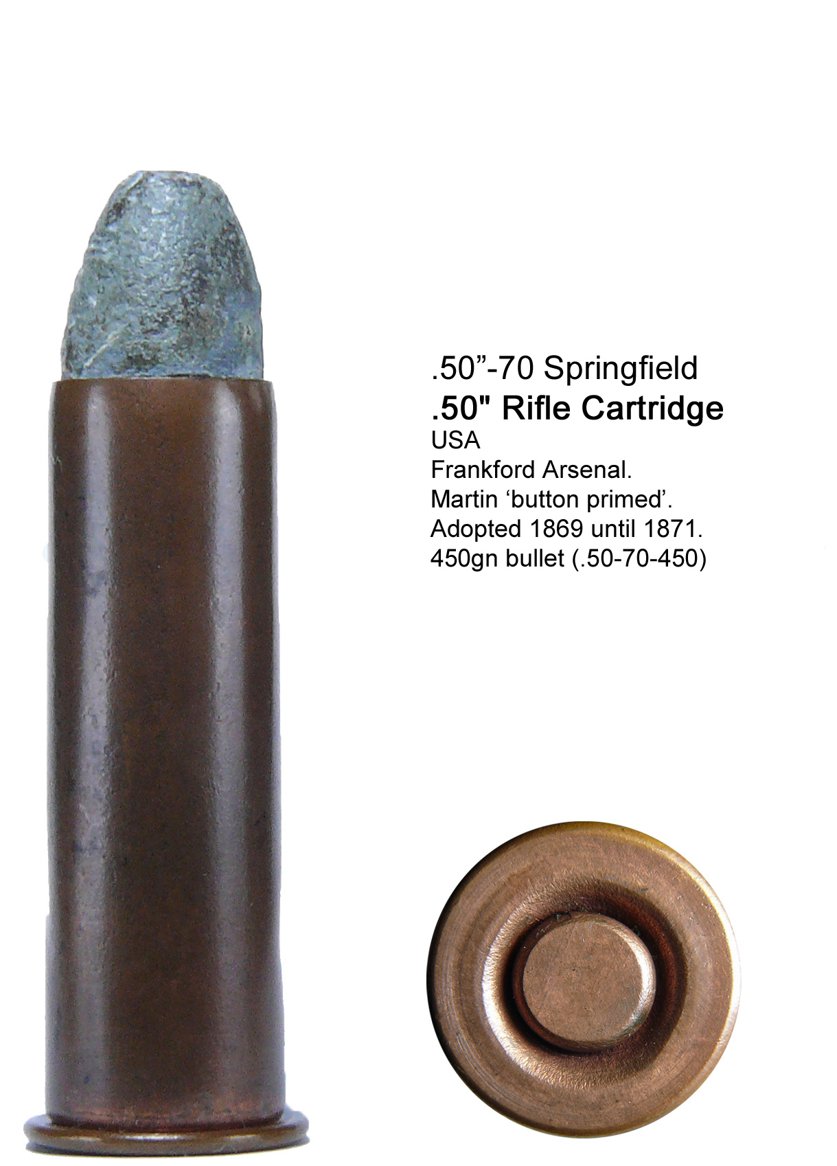 (157) .50″-70 Springfield – Military Cartridges